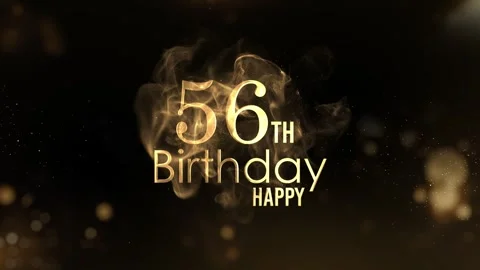 Happy 56th birthday greeting, happy birt... | Stock Video | Pond5