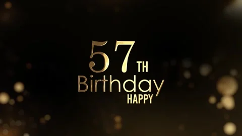 Happy 57th birthday greeting, happy birt... | Stock Video | Pond5