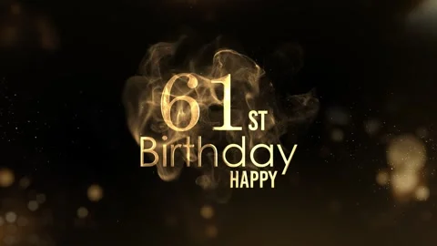 Happy 61st birthday greeting, happy birt... | Stock Video | Pond5