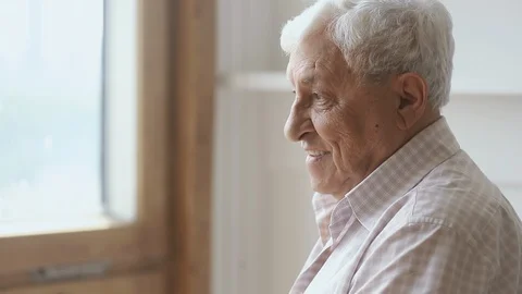 Happy 80s older grandfather waiting for ... | Stock Video | Pond5