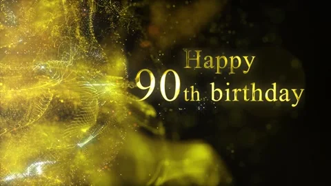 Happy 90th birthday greeting, background... | Stock Video | Pond5