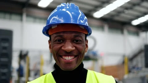 Happy African engineer working at ai rob... | Stock Video | Pond5