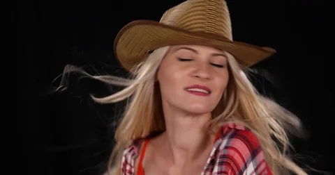 Happy American Texan Woman Dancing with ... | Stock Video | Pond5