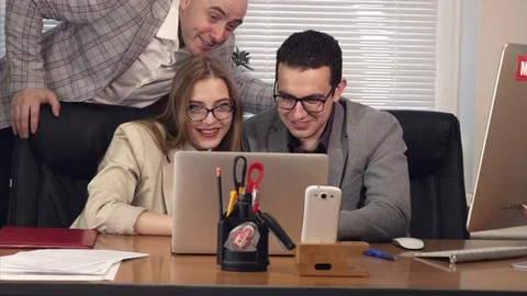 Happy amusing young people - men and wom... | Stock Video | Pond5