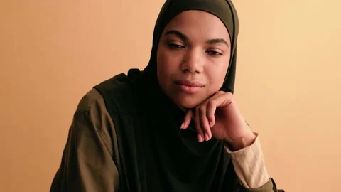 A happy arabian woman smiling to the cam... | Stock Video | Pond5