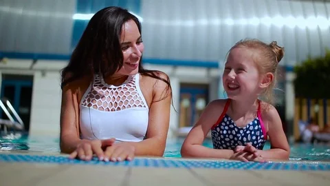 Mother Daughter Pool Stock Footage ~ Royalty Free Stock Videos | Page 13