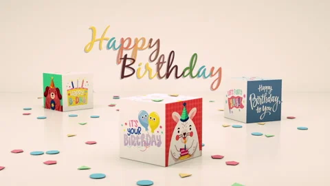 Happy Birthday Background. Animated happ... | Stock Video | Pond5