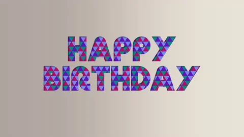 Happy Birthday with colorful geometric p... | Stock Video | Pond5