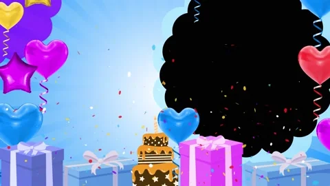 Happy birthday Editable template design ... | Stock Video | Pond5