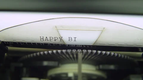 Happy birthday Electric typewriter typin... | Stock Video | Pond5