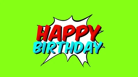 Happy Birthday on green screen backgroun... | Stock Video | Pond5