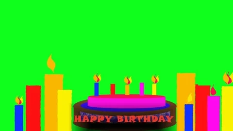 happy birthday greenscreen animation tem... | Stock Video | Pond5