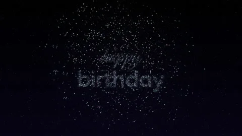 Happy birthday greeting with explosive f... | Stock Video | Pond5