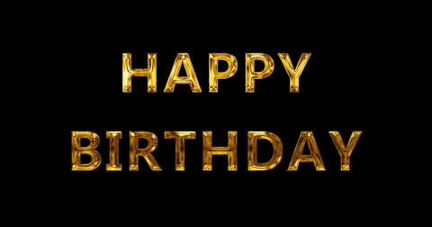 Happy Birthday, HBD wishes greeting text... | Stock Video | Pond5