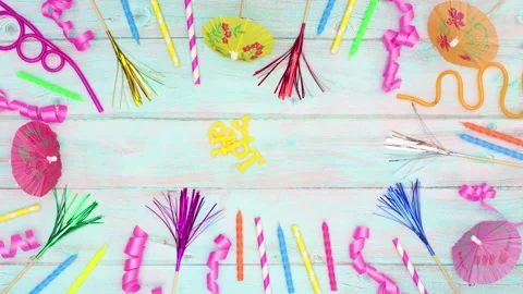 Happy birthday stop motion animation | Stock Video | Pond5