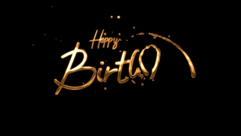 Happy Birthday Text Animation | Stock Video | Pond5