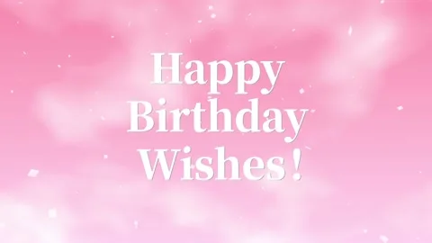 Happy Birthday text animation motion gra... | Stock Video | Pond5