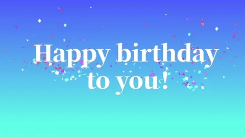 Happy Birthday text animation motion gra... | Stock Video | Pond5
