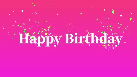 Happy Birthday text animation motion gra... | Stock Video | Pond5