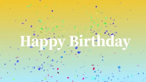 Happy Birthday text animation motion gra... | Stock Video | Pond5