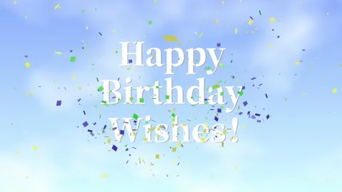 Happy Birthday text animation motion gra... | Stock Video | Pond5
