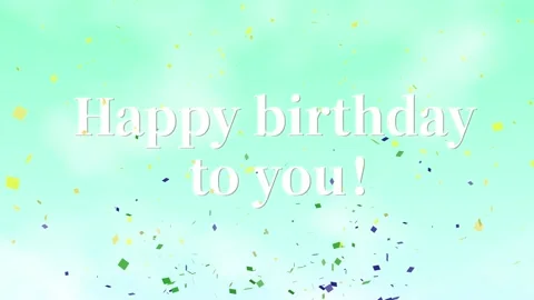 Happy Birthday text animation motion gra... | Stock Video | Pond5