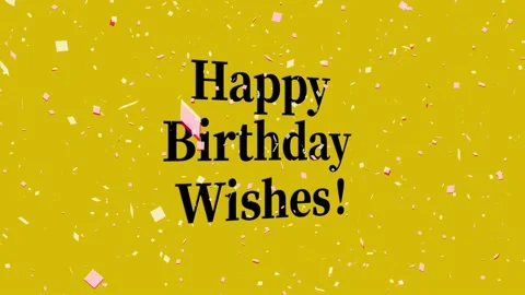 Happy Birthday text animation motion gra... | Stock Video | Pond5