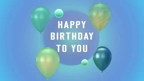 Happy Birthday to you with balloon and a... | Stock Video | Pond5