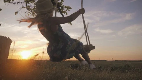 Girl At Swing Stock Videos – Royalty-Free HD & 4K Videos | Pond5