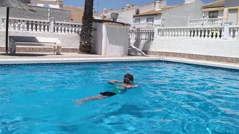 Happy children pool fun splash water hap... | Stock Video | Pond5