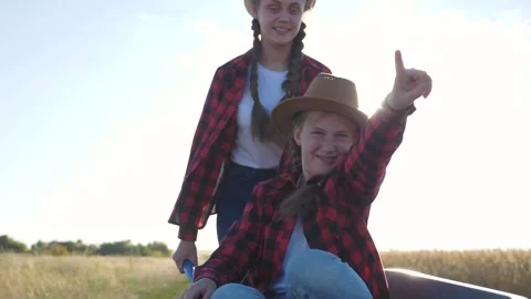 Happy cute kids play in field with ferti... | Stock Video | Pond5