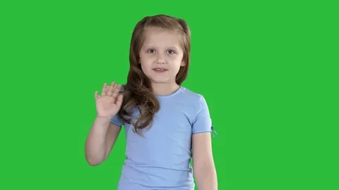 Happy cute little youtuber vlogger wavin... | Stock Video | Pond5