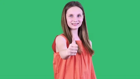 Happy cute teen girl smiling kindly, loo... | Stock Video | Pond5