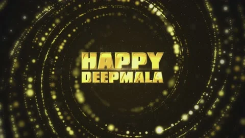 Happy Deepmala Text In Beautiful Animate... | Stock Video | Pond5