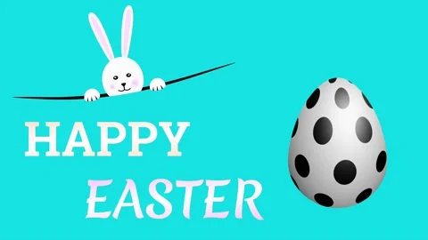 happy Easter animation with colour chang... | Stock Video | Pond5
