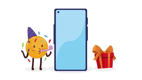 happy emoji celebrating comic character | Stock Video | Pond5