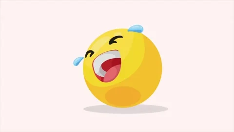 happy emoji laughing character animation | Stock Video | Pond5