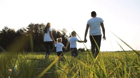 happy family teamwork daddy mother, litt... | Stock Video | Pond5