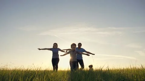 Happy family. Teamwork. Dream of becomin... | Stock Video | Pond5