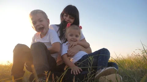 happy family a teamwork mom and kids con... | Stock Video | Pond5