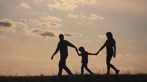 happy family teamwork. walk father, moth... | Stock Video | Pond5