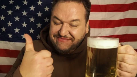 Happy fat man celebrates st patrick's da... | Stock Video | Pond5