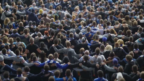 Happy football soccer fans hugging, danc... | Stock Video | Pond5