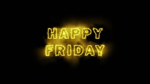 Happy Friday Neon Text - 3D Render Anima... | Stock Video | Pond5