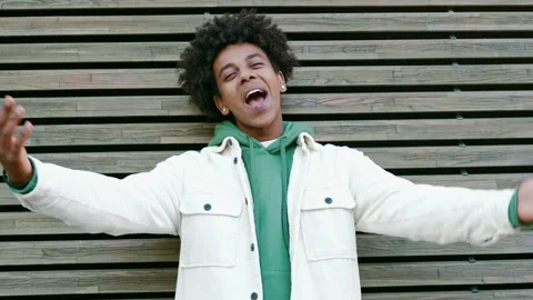 Happy funky generation z hipster rapper ... | Stock Video | Pond5