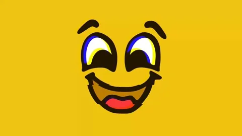Happy funny face emoticon with glitch ef... | Stock Video | Pond5