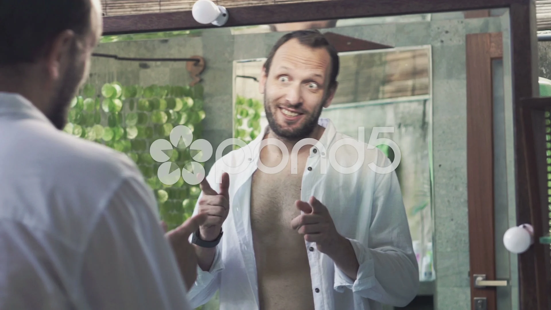 Person Talking In Mirror