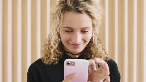 Happy, gen z and phone social media of g... | Stock Video | Pond5