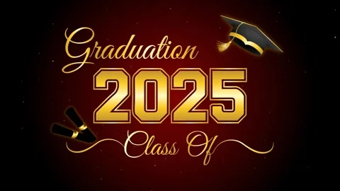 happy graduation class of 2025 green scr... | Stock Video | Pond5