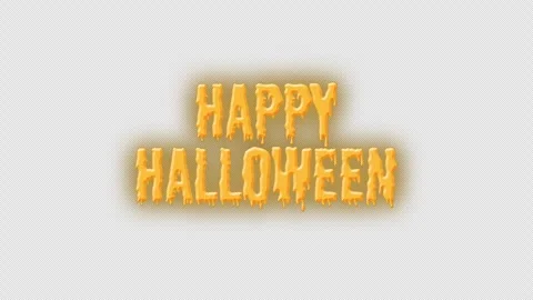 Happy Halloween Text Animation on Transp... | Stock Video | Pond5
